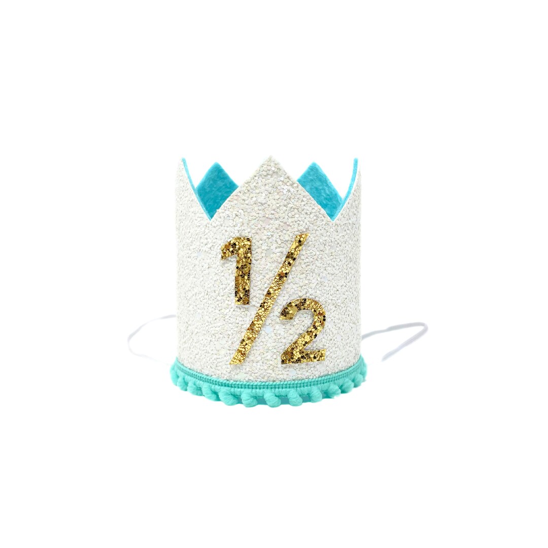 Half Birthday Party Crown | Aqua Party Crown | Half Birthday Girl ...