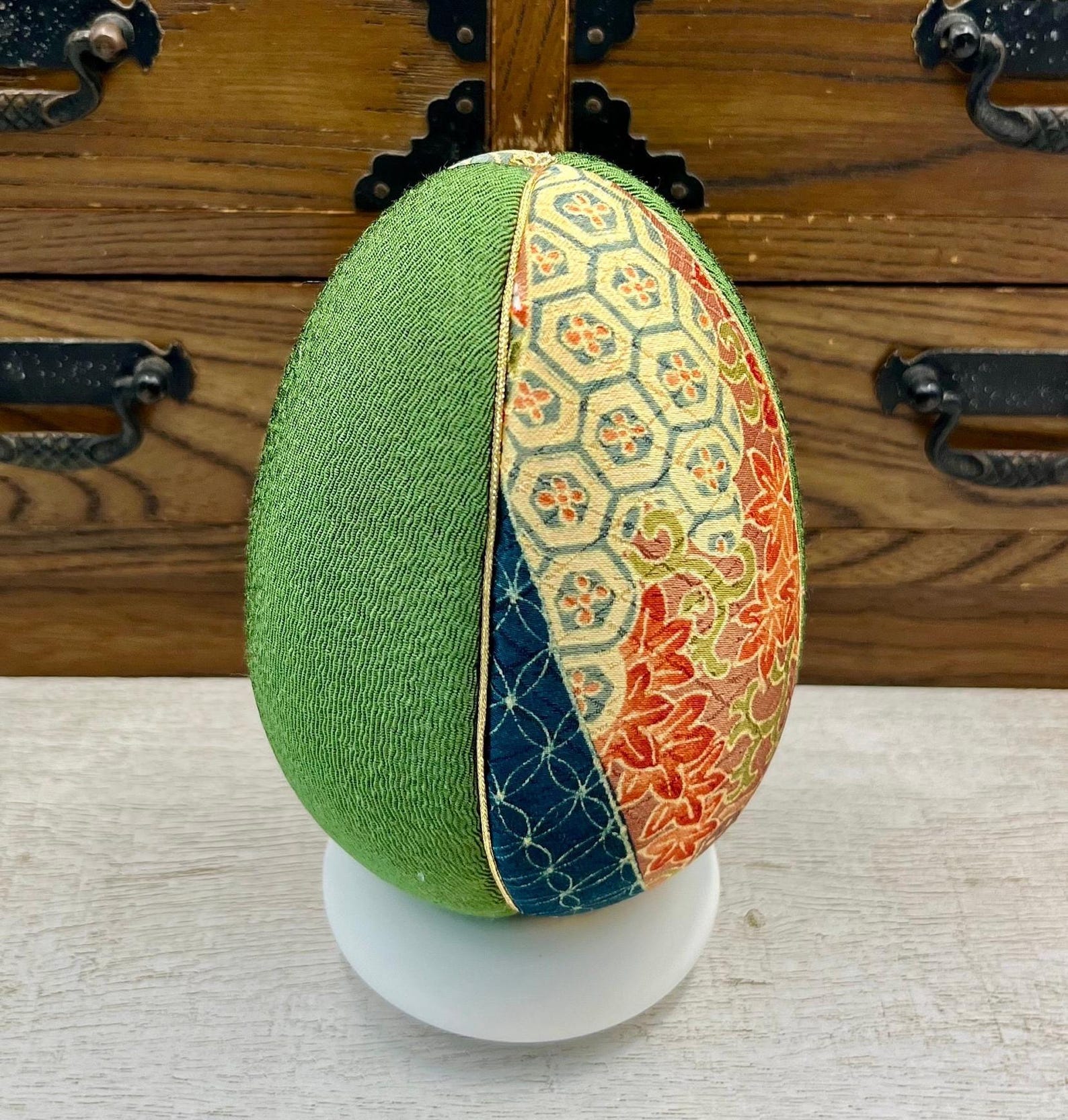 Japanese Silk Easter Egg Ornament | Handmade Easter Decoration Gift ...