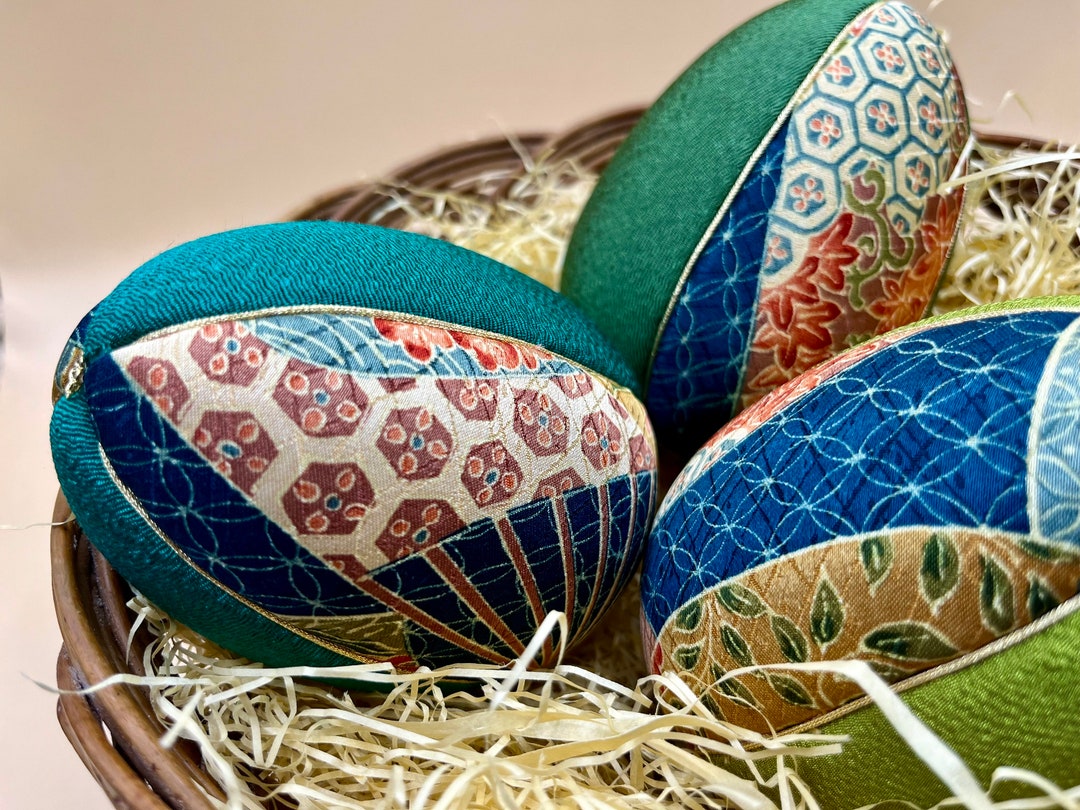 Japanese Easter Egg Ornament | Easter Centerpiece | Kimono Japanese ...