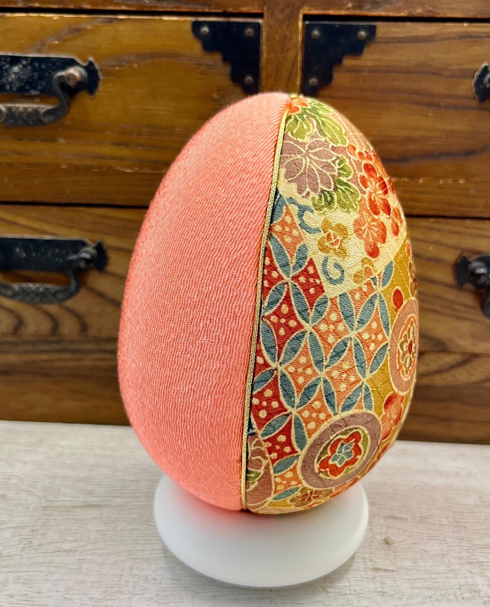 Japanese Silk Easter Egg Ornament | Handmade Easter Decoration Gift ...