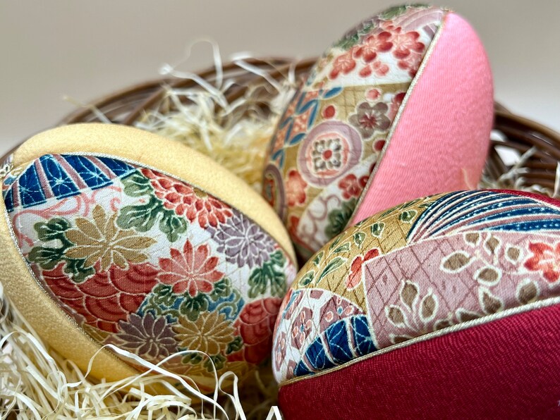 Japanese Silk Easter Egg Ornament | Handmade Easter Decoration Gift ...