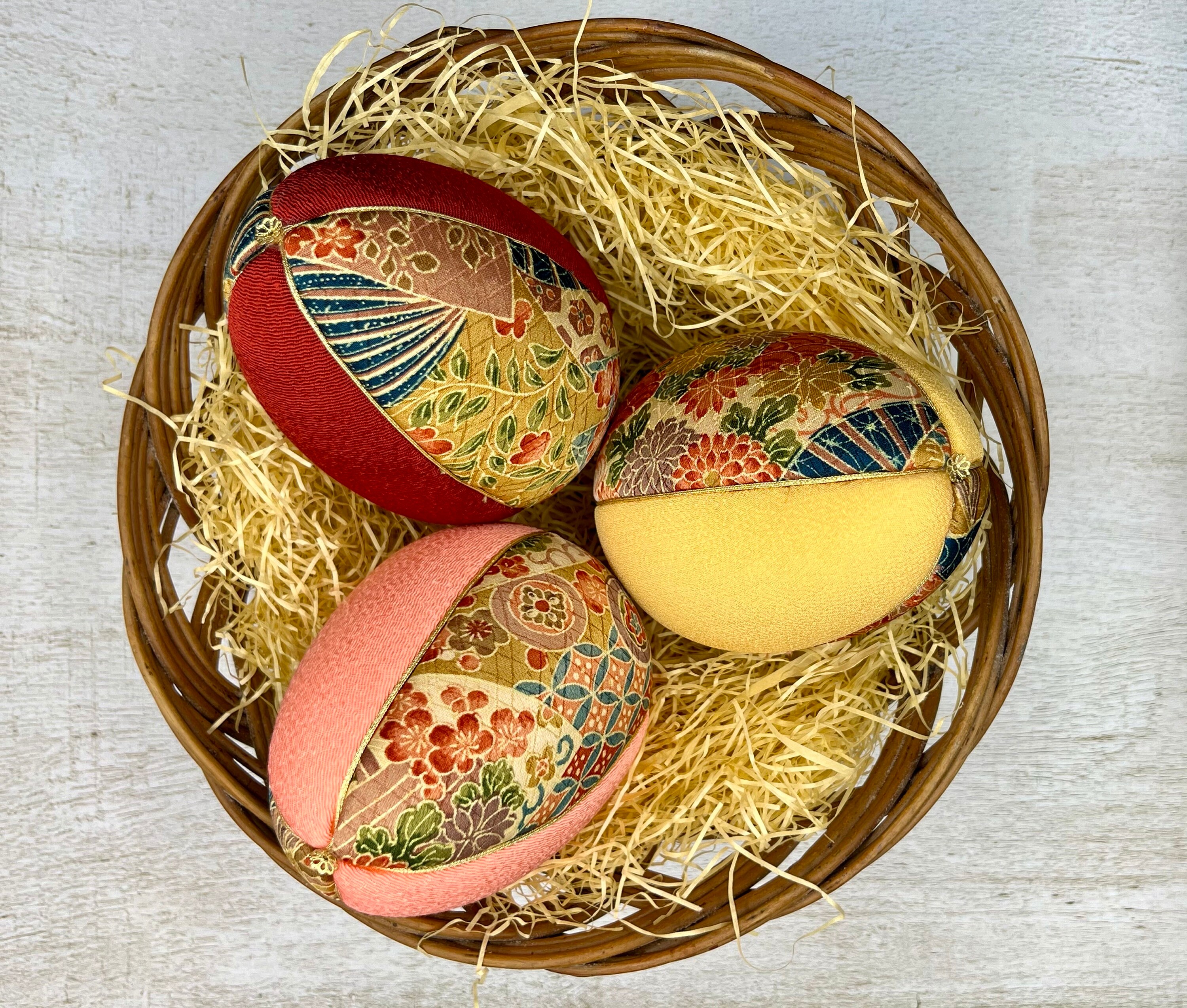 Japanese Silk Easter Egg Ornament | Handmade Easter Decoration Gift ...