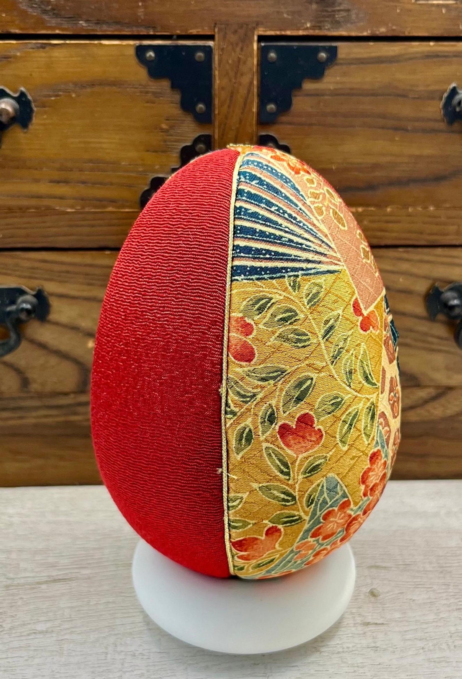 Japanese Silk Easter Egg Ornament | Handmade Easter Decoration Gift ...
