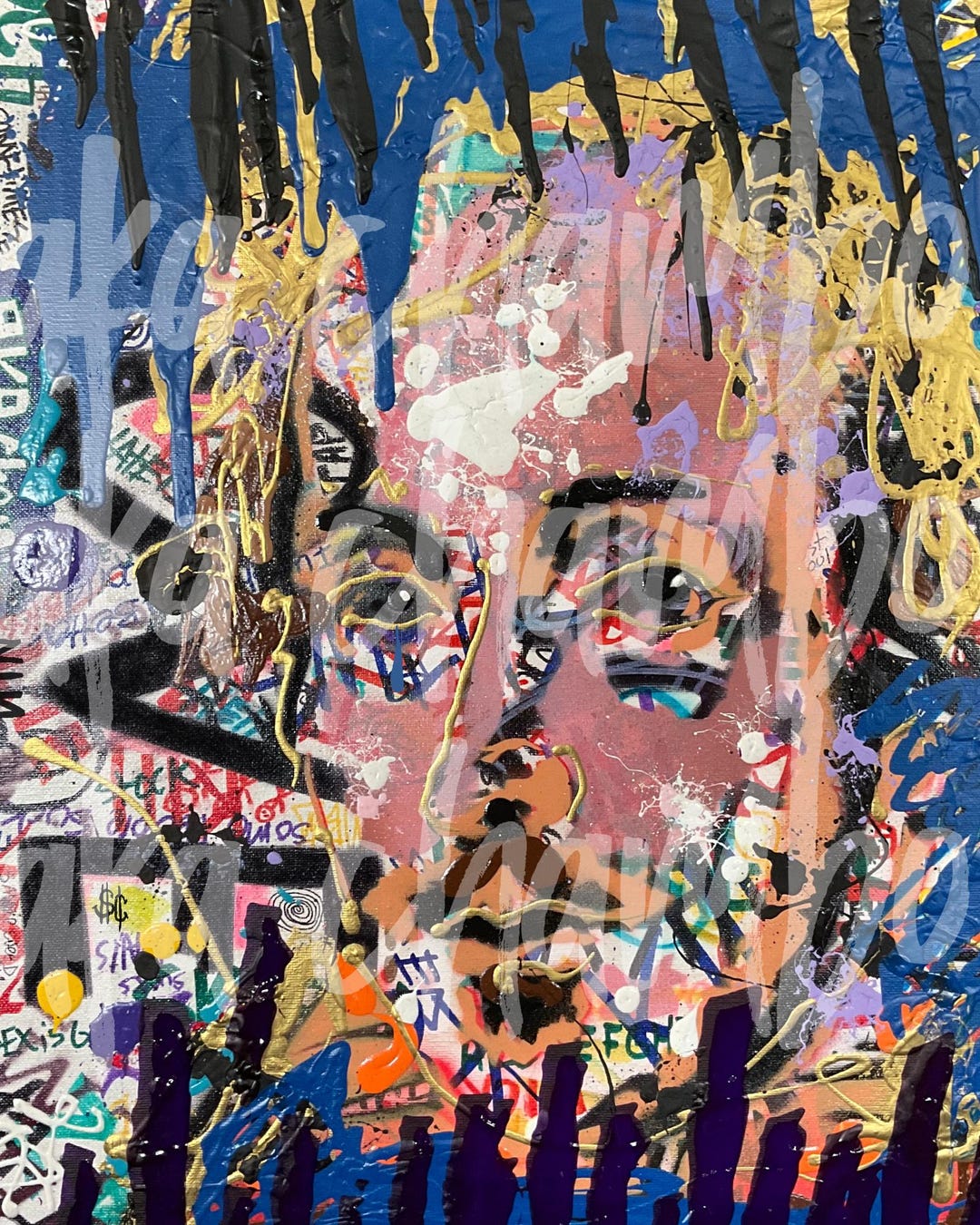 The Real King of Words Abstract Painting Print 8x10 - Etsy