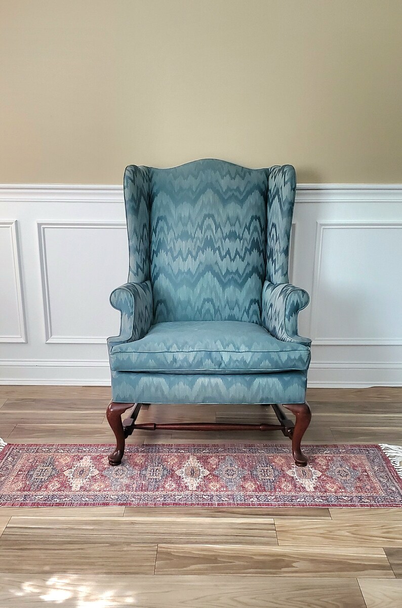 SOLD Queen Anne Wingback Chair - Etsy