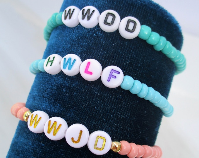 W.W.J.D / H.W.L.F Custom Bracelet, What Would Jesus Do, Christian ...