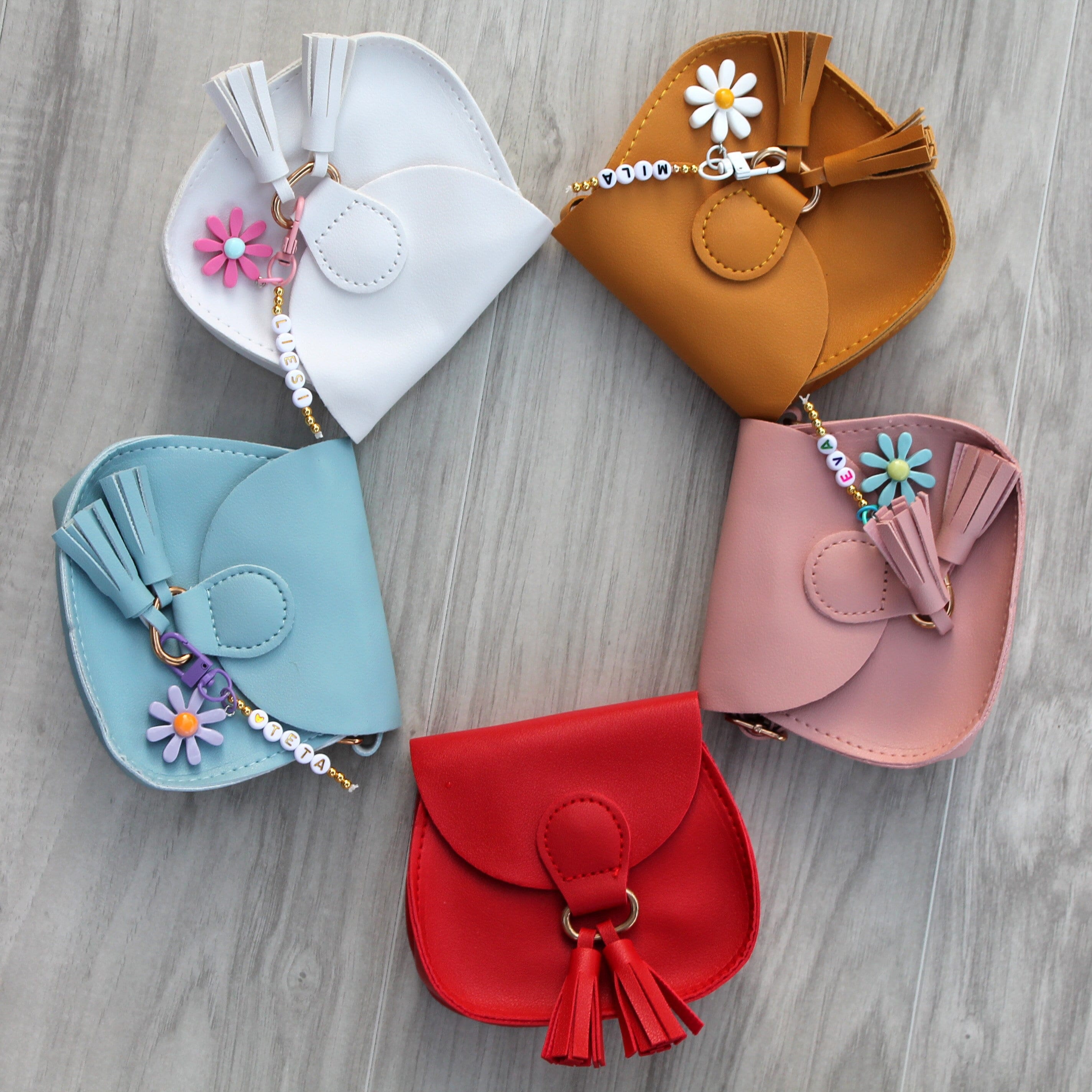 Personalized Girls Tassel Crossbody Purse | Custom Mini Purse | Little ...