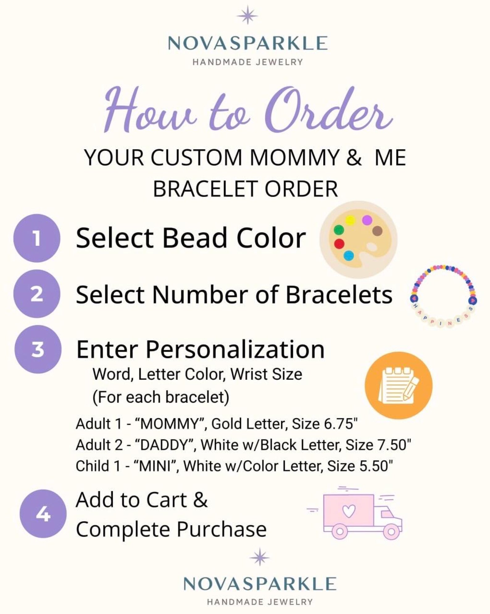 Back to School, Mama & Mini Bracelet Set, Stretch With Heishi Beads and ...