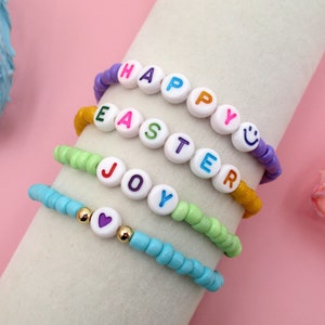 EASTER DAY GIFT, Custom Beaded Bracelet, Personalized Gift, Custom ...