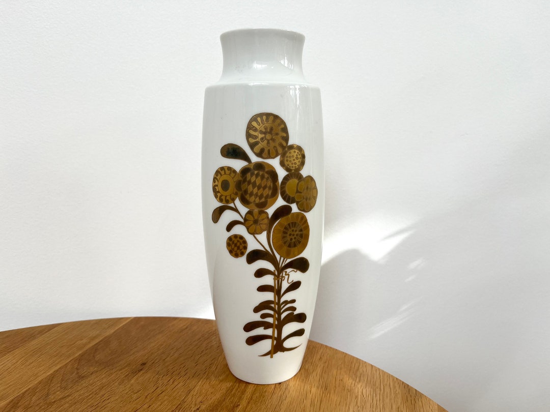 Furstenberg Porcelain Vase With Stylised Floral Design - Etsy