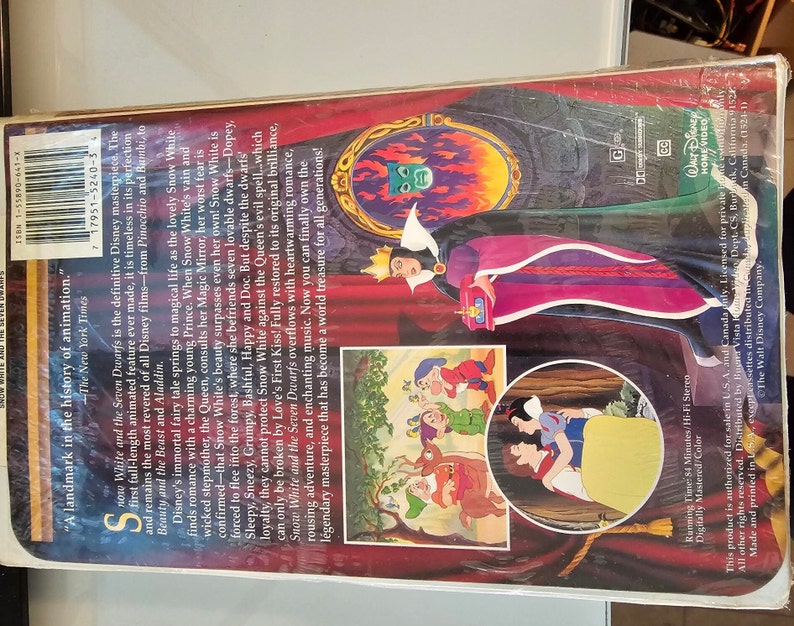 Snow White and the Seven Dwarfs VHS 1524 - Original Packaging - Etsy