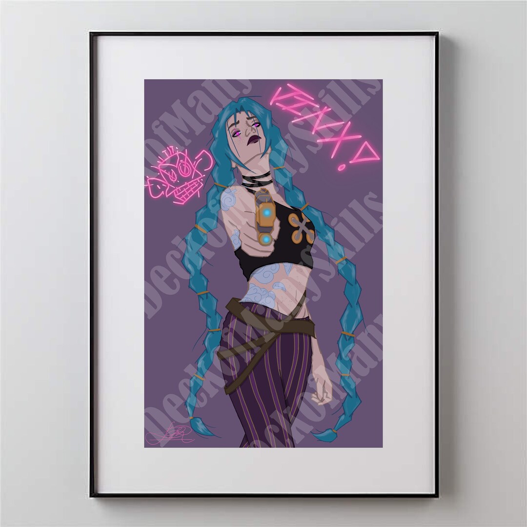 Get Jinxed DIGITAL DOWNLOAD Art Print, Arcane League of Legends Jinx ...