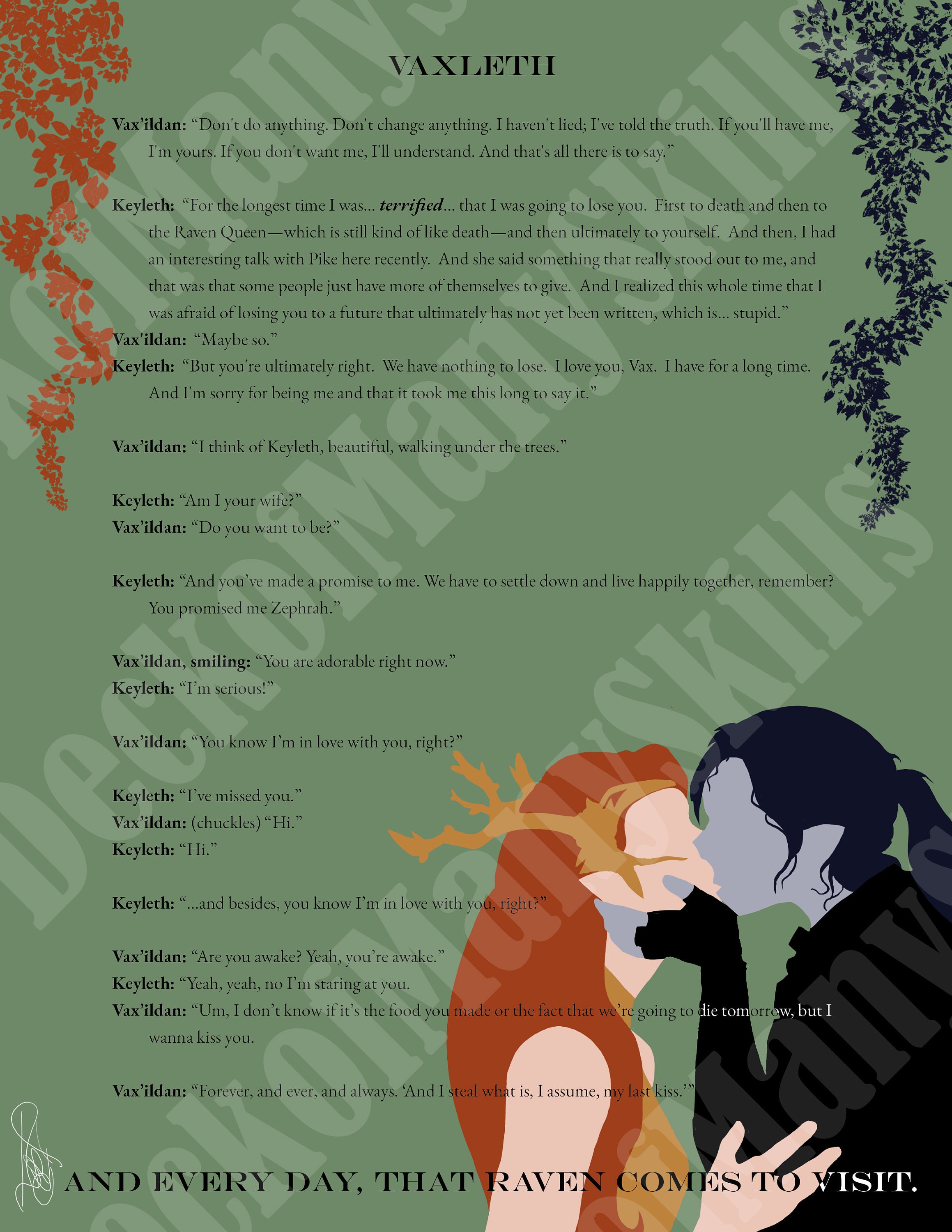 Vaxleth DIGITAL DOWNLOAD Art Print, D&D Critical Role Vox Machina Vax ...