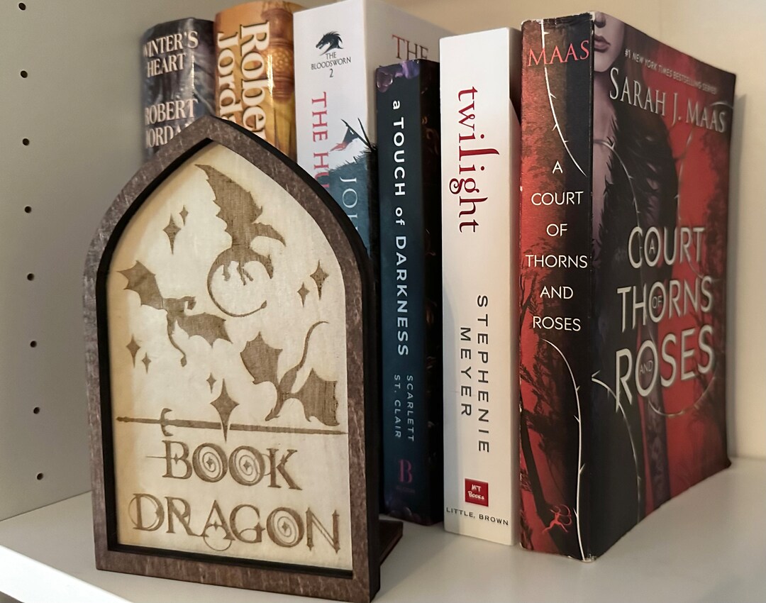 Book Dragon Shelf Decor Bookend, Book Nook, Bookshelf Insert, Library ...