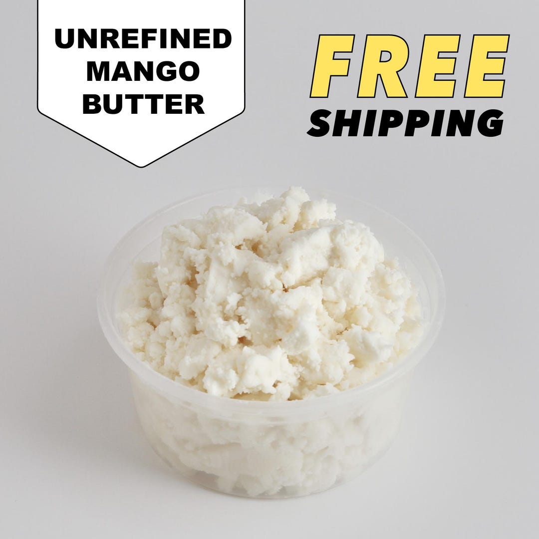 Raw African Mango Butter for Dry Flaky Skin Relief Deep Hydration and ...