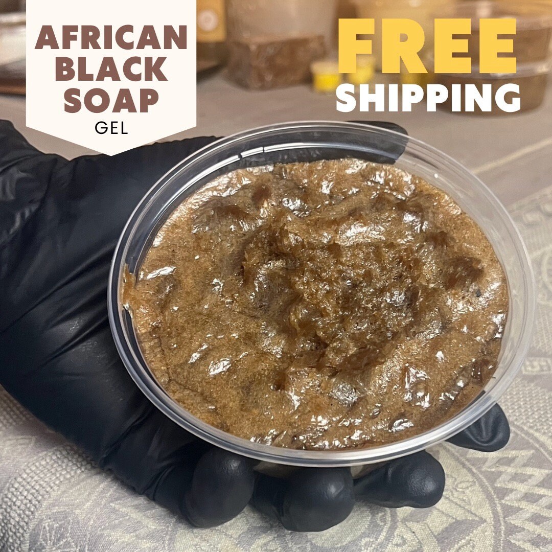 Raw African Black Soap Gel Unrefined Pure African Black Soap Gel With ...