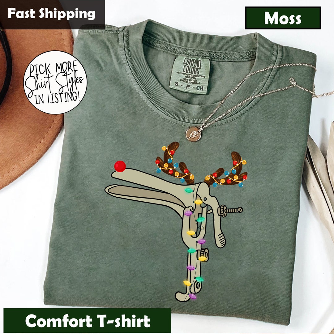 Comfort Colors Nurse Christmas Shirt, Christmas Speculum Nurse ...