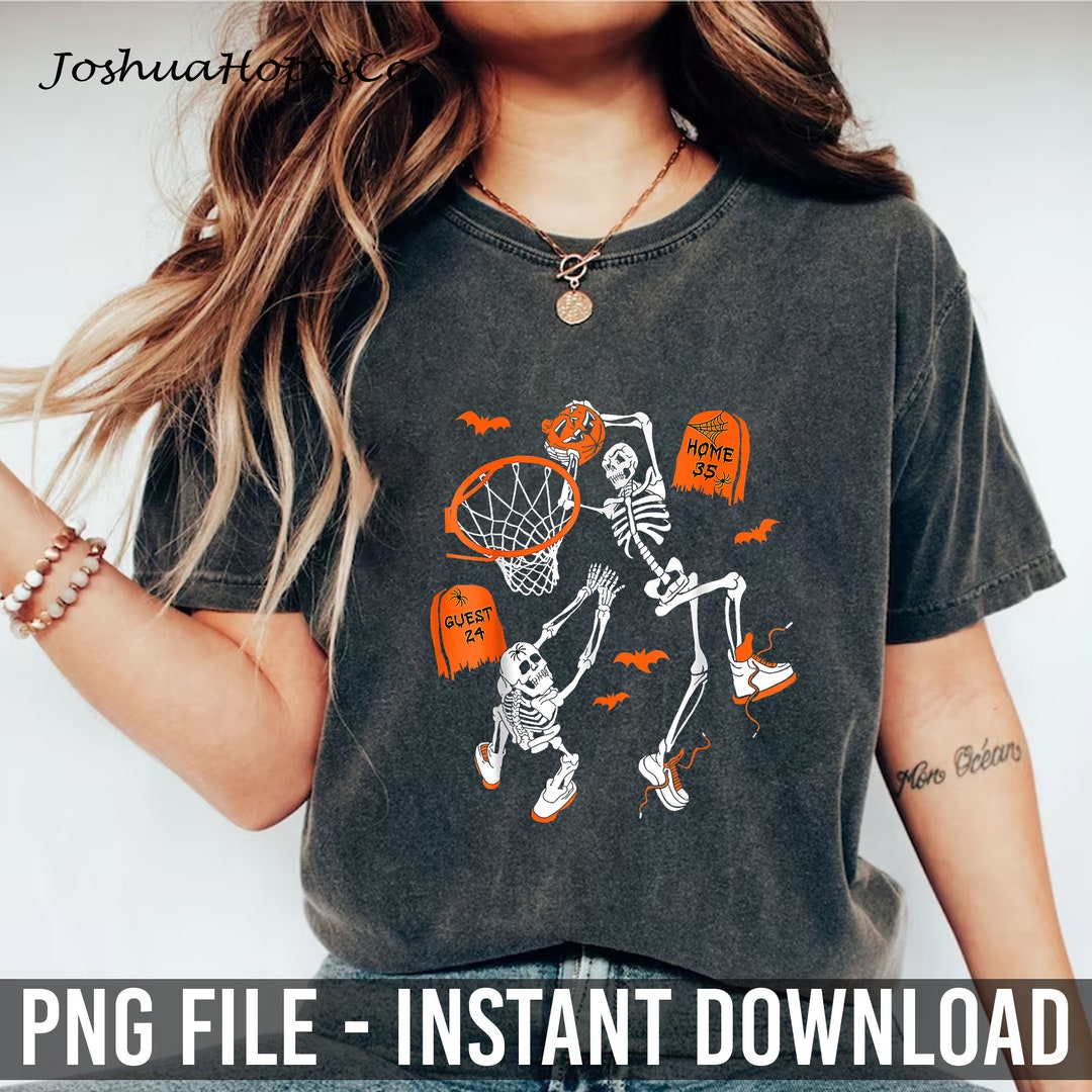 Skeleton Dunking Basketball Halloween Costume Men Boys Kids Png ...