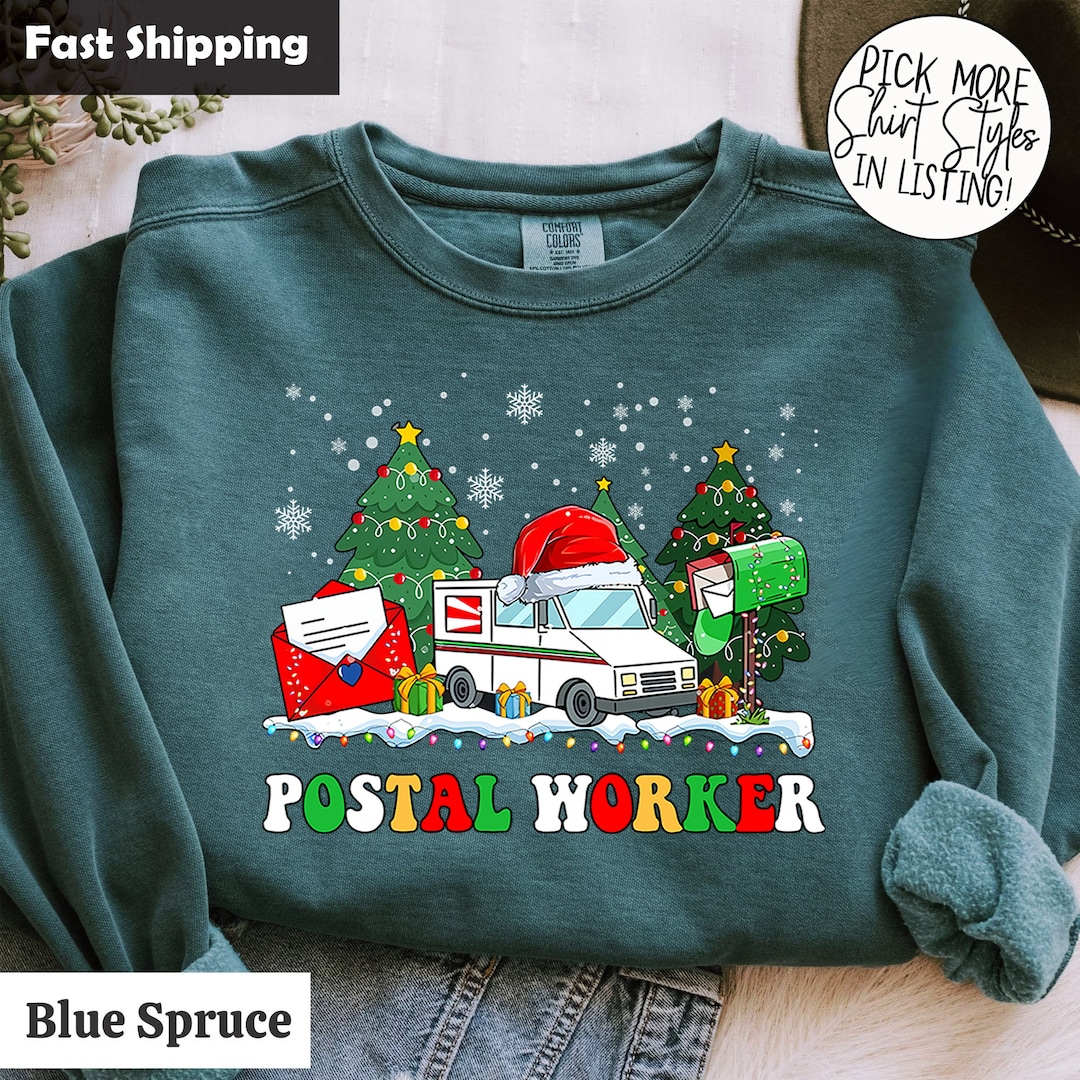 Comfort Colors® Postal Worker Christmas Sweatshirt, Christmas Postal ...