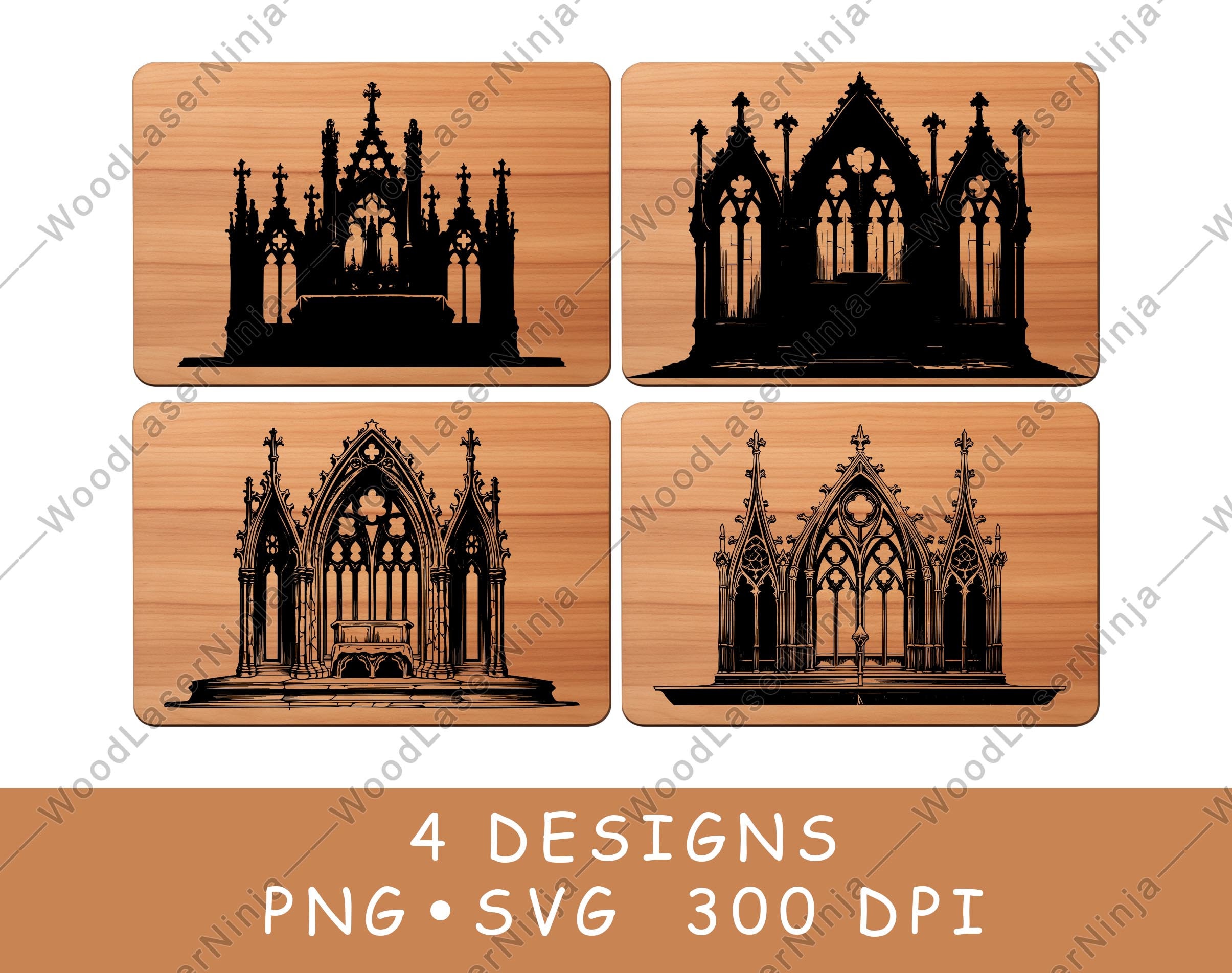 Gothic Altar Sacred Cathedral Sacrament Church Holy Coaster Laser Slate ...