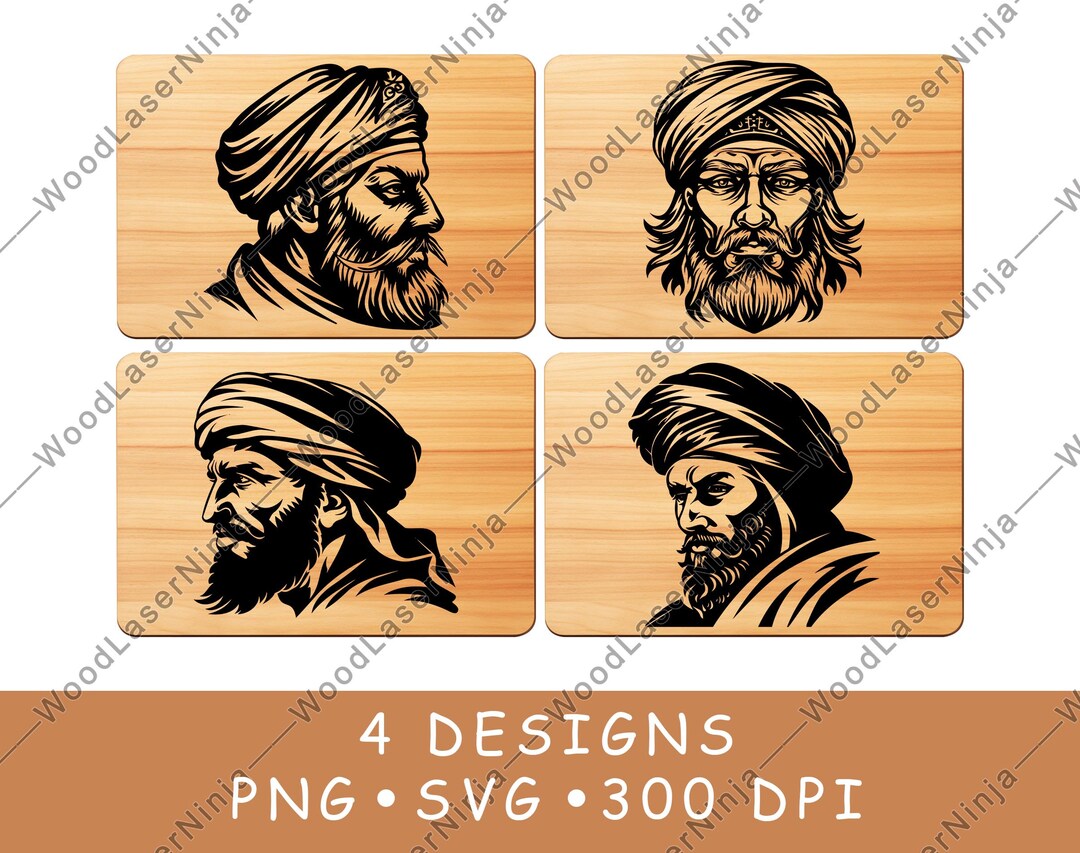 Sultan Muslim Turban Head Beard Face Arab Turkish Laser File Coaster ...