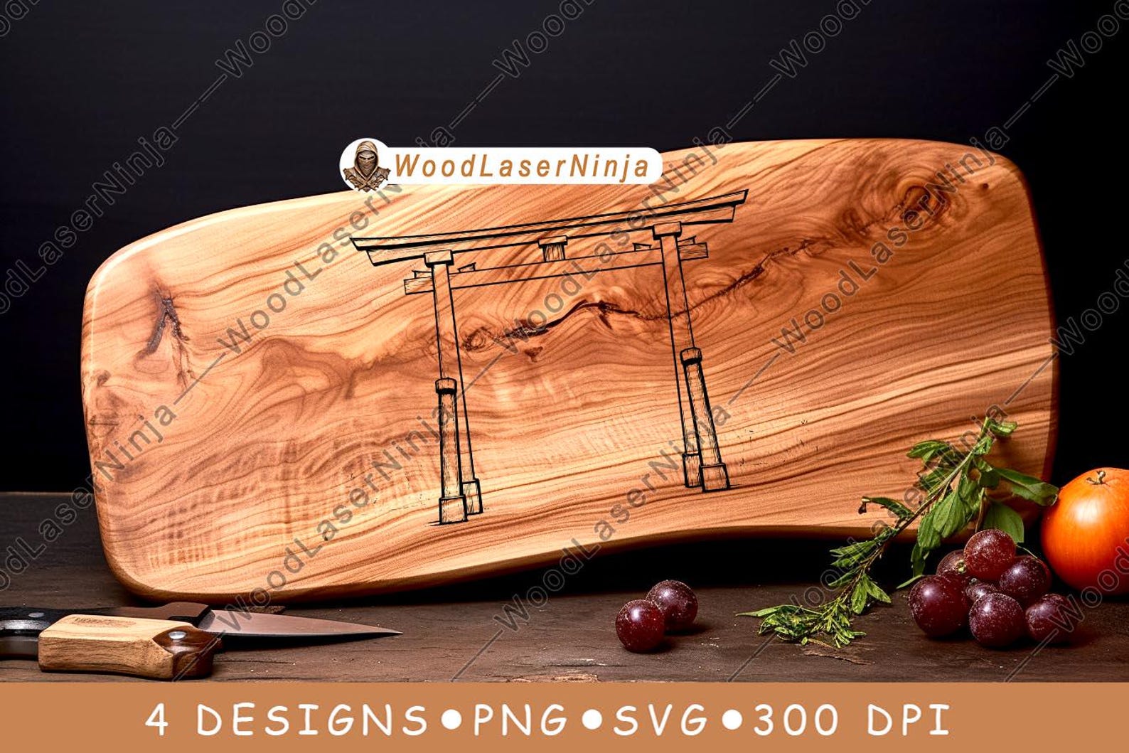 Japanese Torii Gate Shrine Arch Red Shinto Portal Laser File Coaster ...