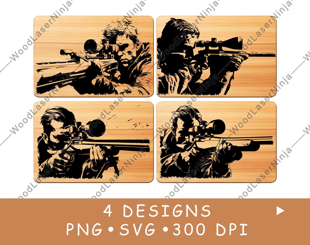 Sniper Military Rifle Gun Tactical Marksman Seal Laser File Coaster ...