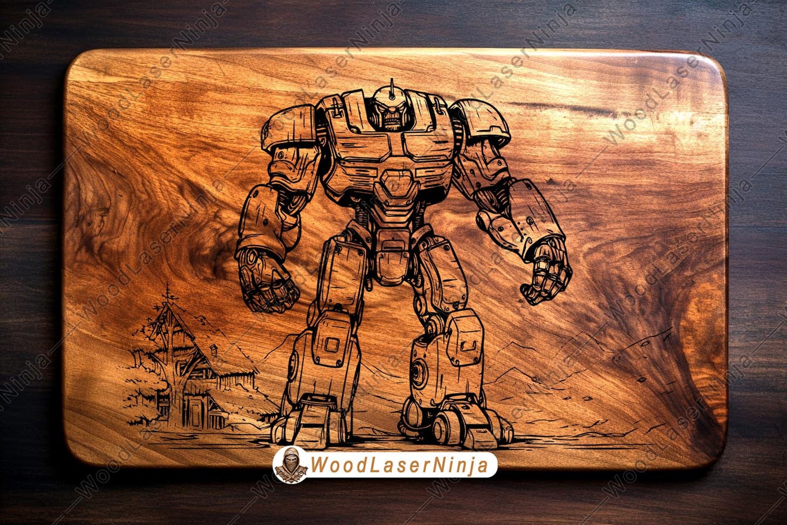 Giant Wooden Robot Sculpture Puppets Toy Mech Laser File Coaster Burn ...