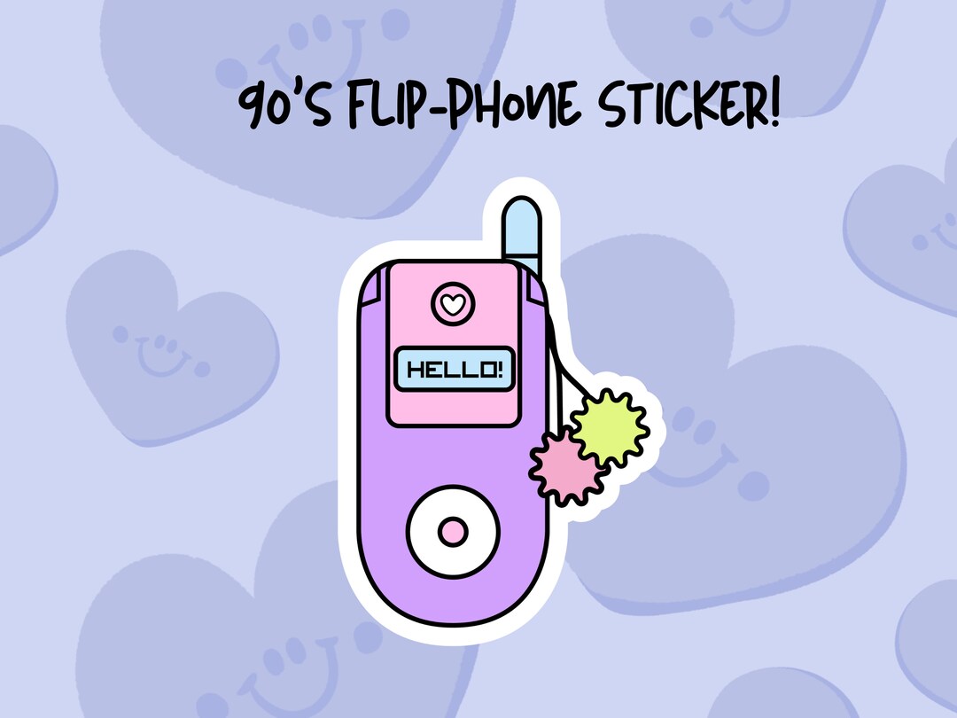 90's Flip Phone Sticker - Etsy