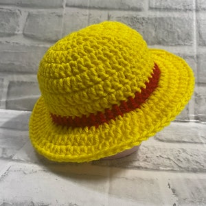 One Piece Inspired Luffy Crochet Hat Etsy