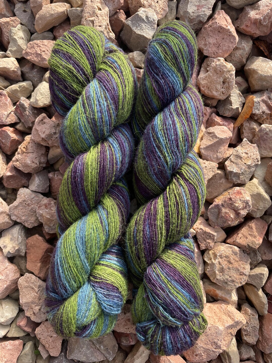 100% Sheep WOOL Multicolour Art Yarn, Lace 8/1 Single Wool Yarn ...