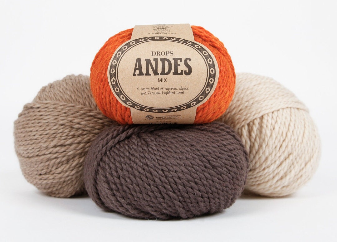 Alpaca Yarn DROPS Andes Super Bulky Yarn Alpaca Wool Yarn Alpaca Scarf ...