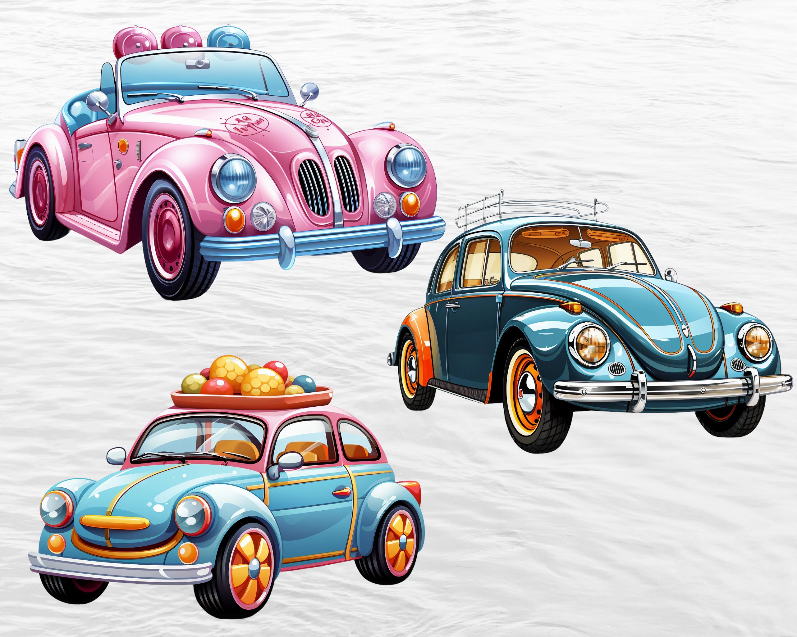 Cute Cars Cartoon Style Car Bus Clipart Car Clipart Red - Etsy