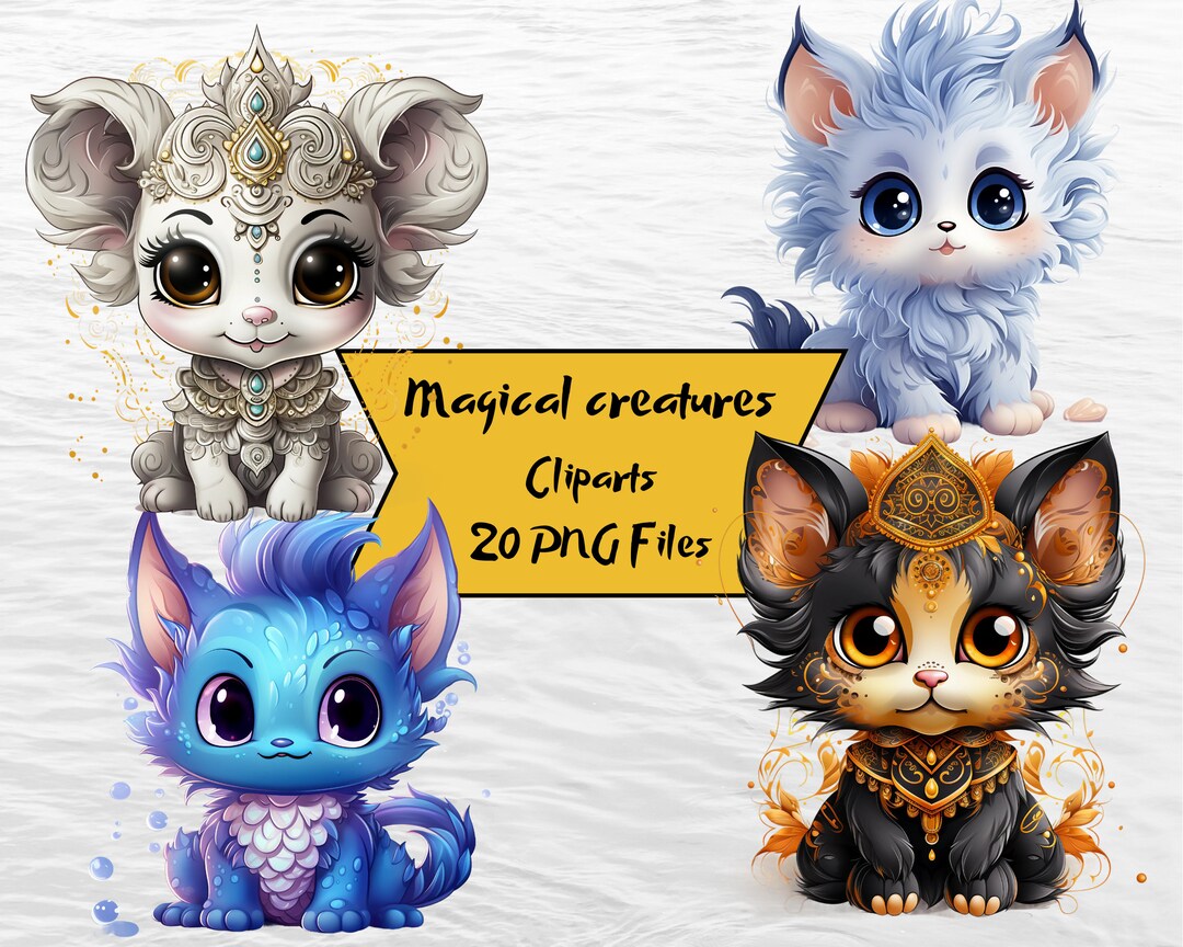 Magical Creatures PNG, Cute Magical Animals Graphics, Magic Clipart ...