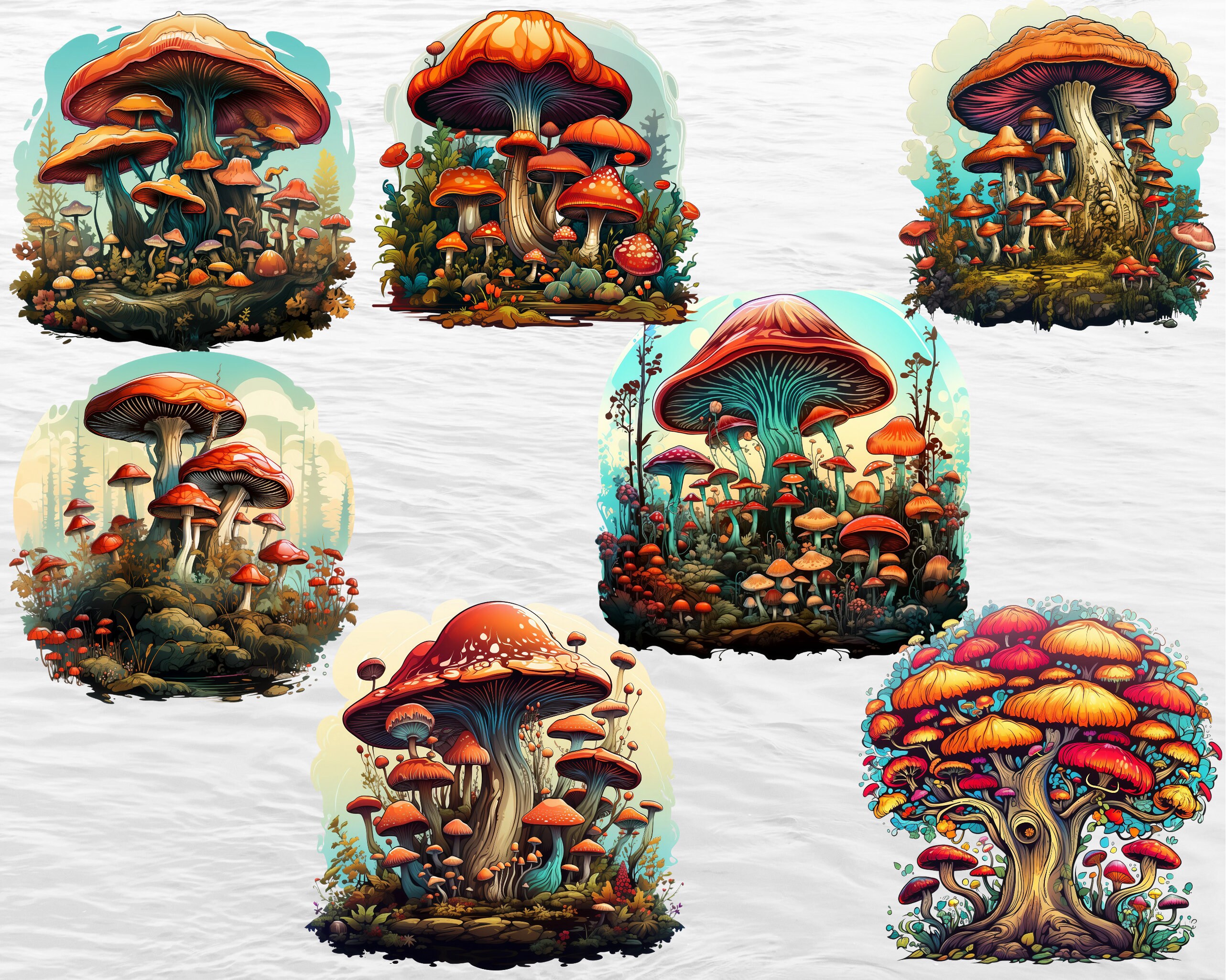 Mushroom Forest, Mushroom Forest Clipart, Mushroom Graphics, Mushroom ...