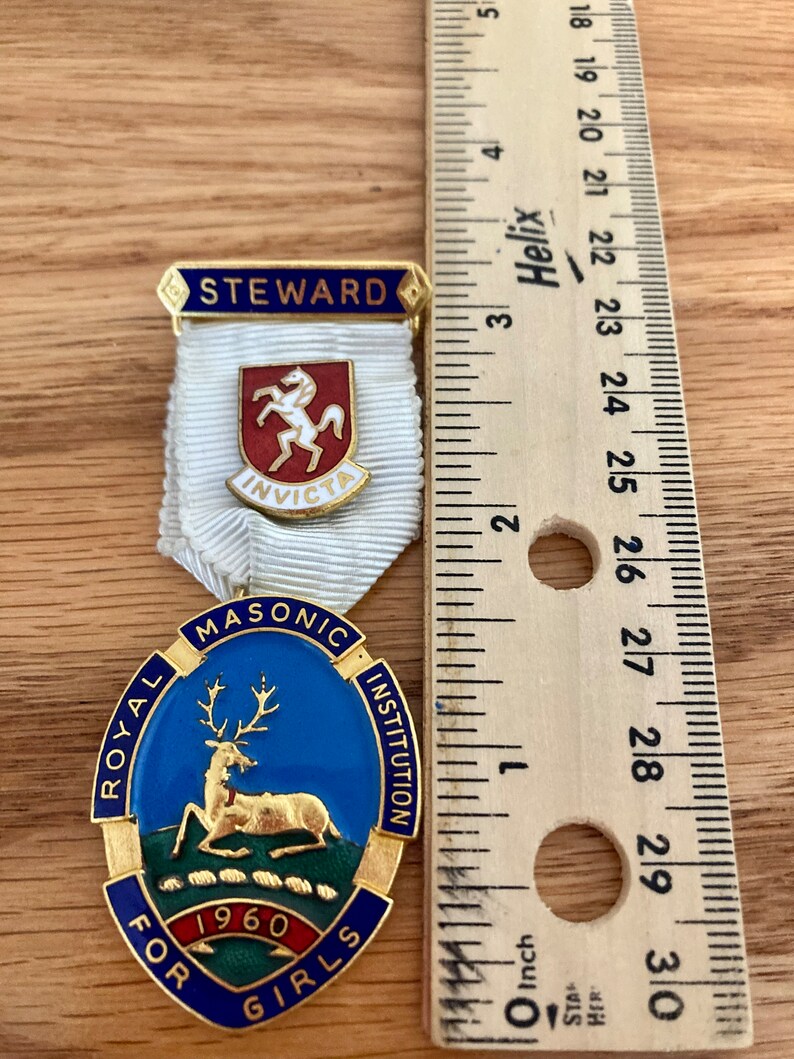 Royal Masonic Institution for Girls Steward 1960 Badge - Etsy