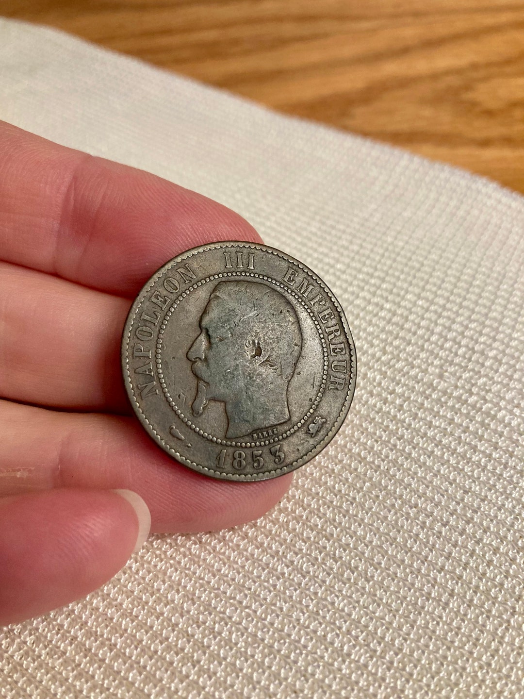 1853 France 10 Centimes Napoleon III Coin - Etsy