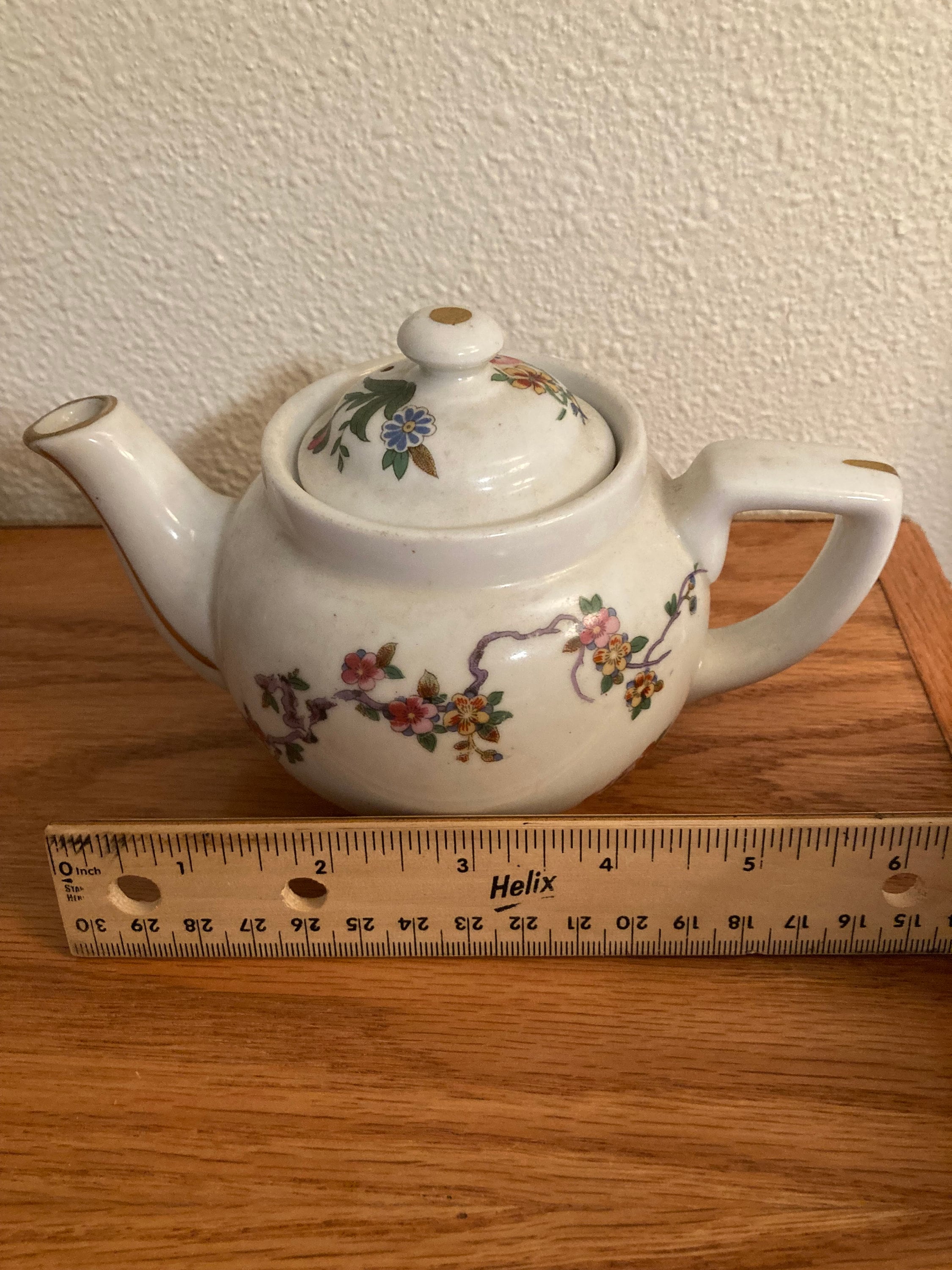 Royal Worcester Mini Floral Vintage Teapot - Etsy