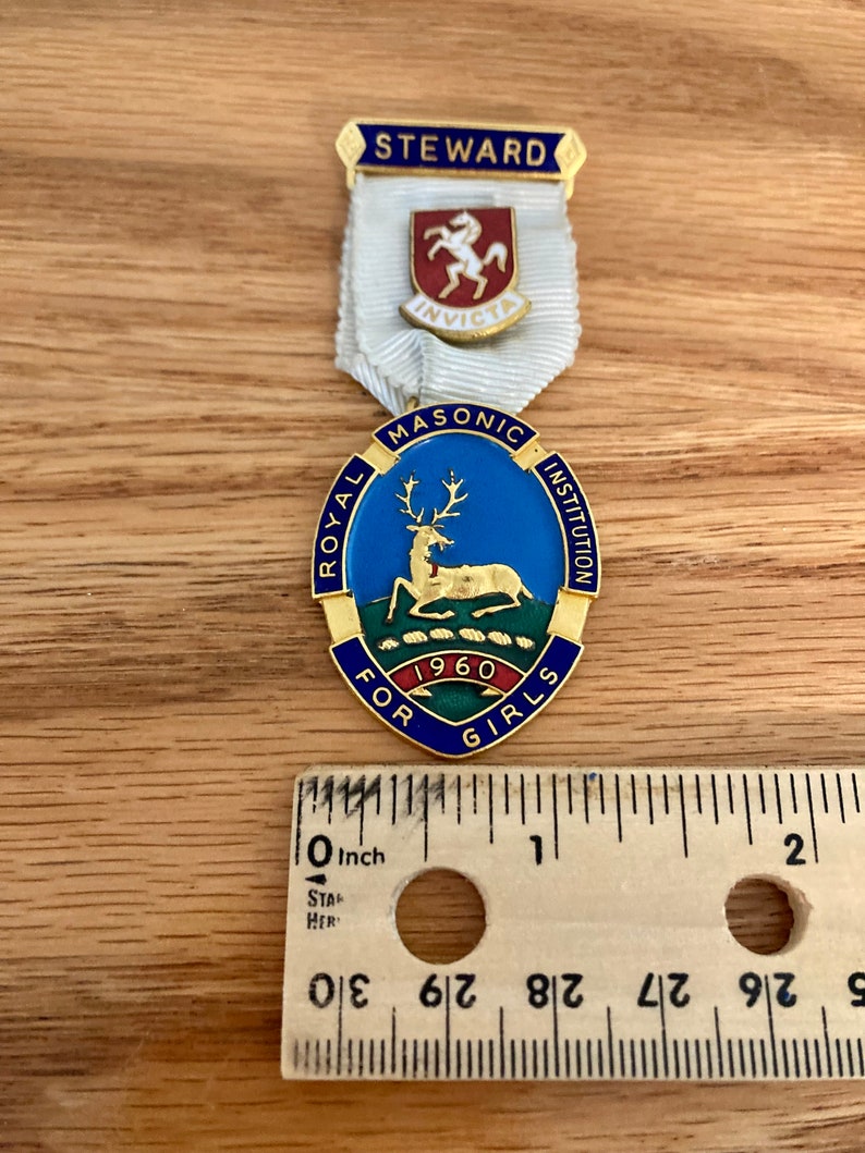 Royal Masonic Institution for Girls Steward 1960 Badge - Etsy