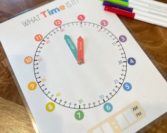 Learn to Tell Time Printable Clock, Clock Printable, Telling Time ...