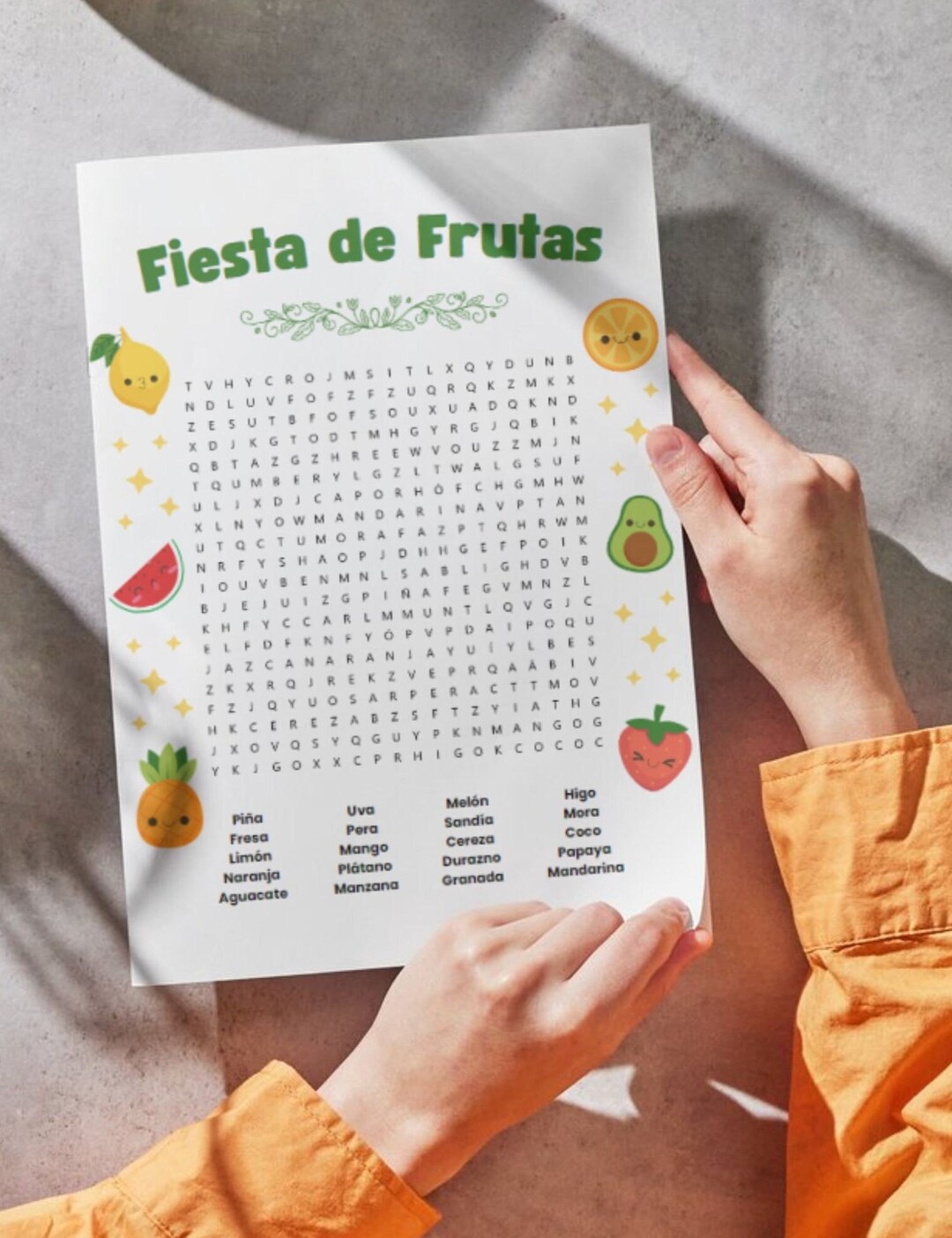 Fiesta De Frutas: Spanish Fruit Word Search | Learn & Practice Spanish ...