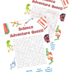 Science Adventure Quest: Fun Printable Word Search - Educational Puzzle ...