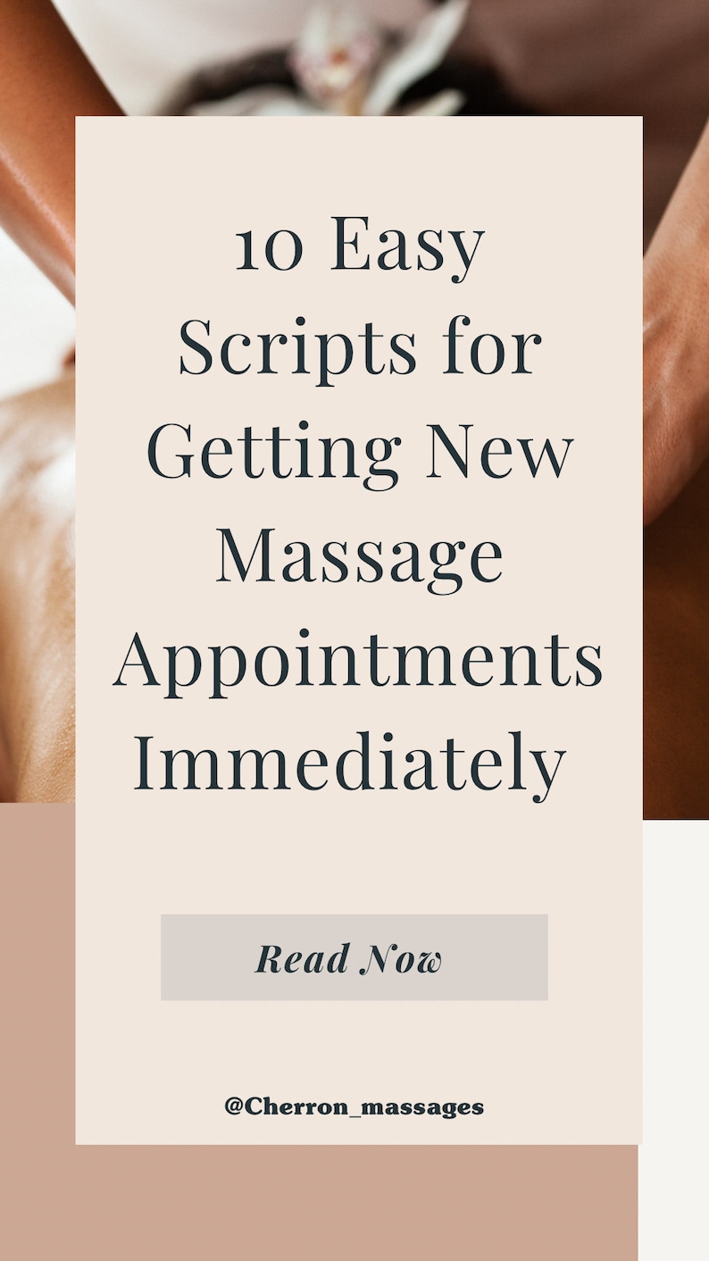 Scenarios to Getting More Massage Clients to Book and Rebook - Etsy
