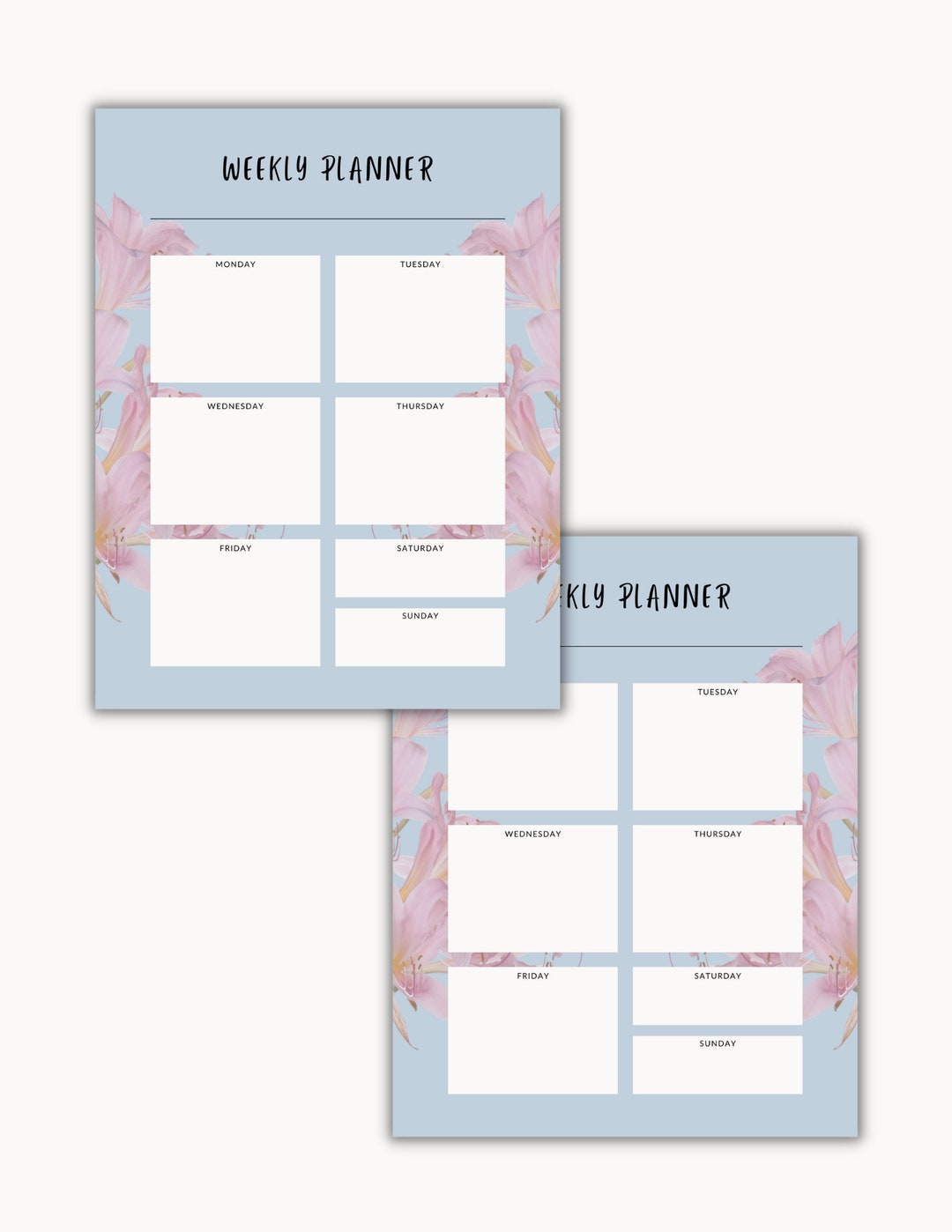 Weekly Planner, Instant Digital Download, Printable - Etsy