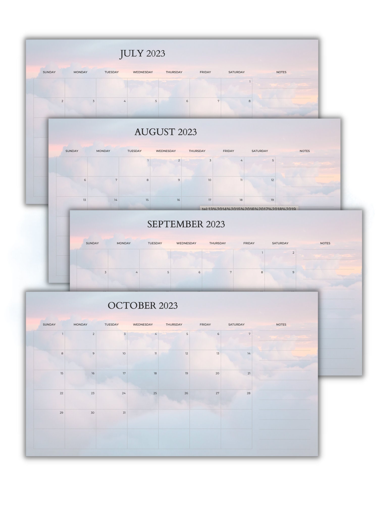 2023+2024 Calendar, Printable, Instant Digital Download - Etsy