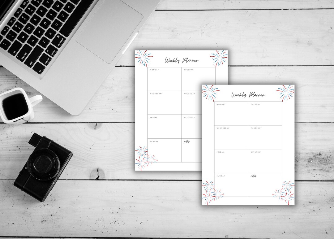 Weekly Planner Instant Digital Download Printable - Etsy