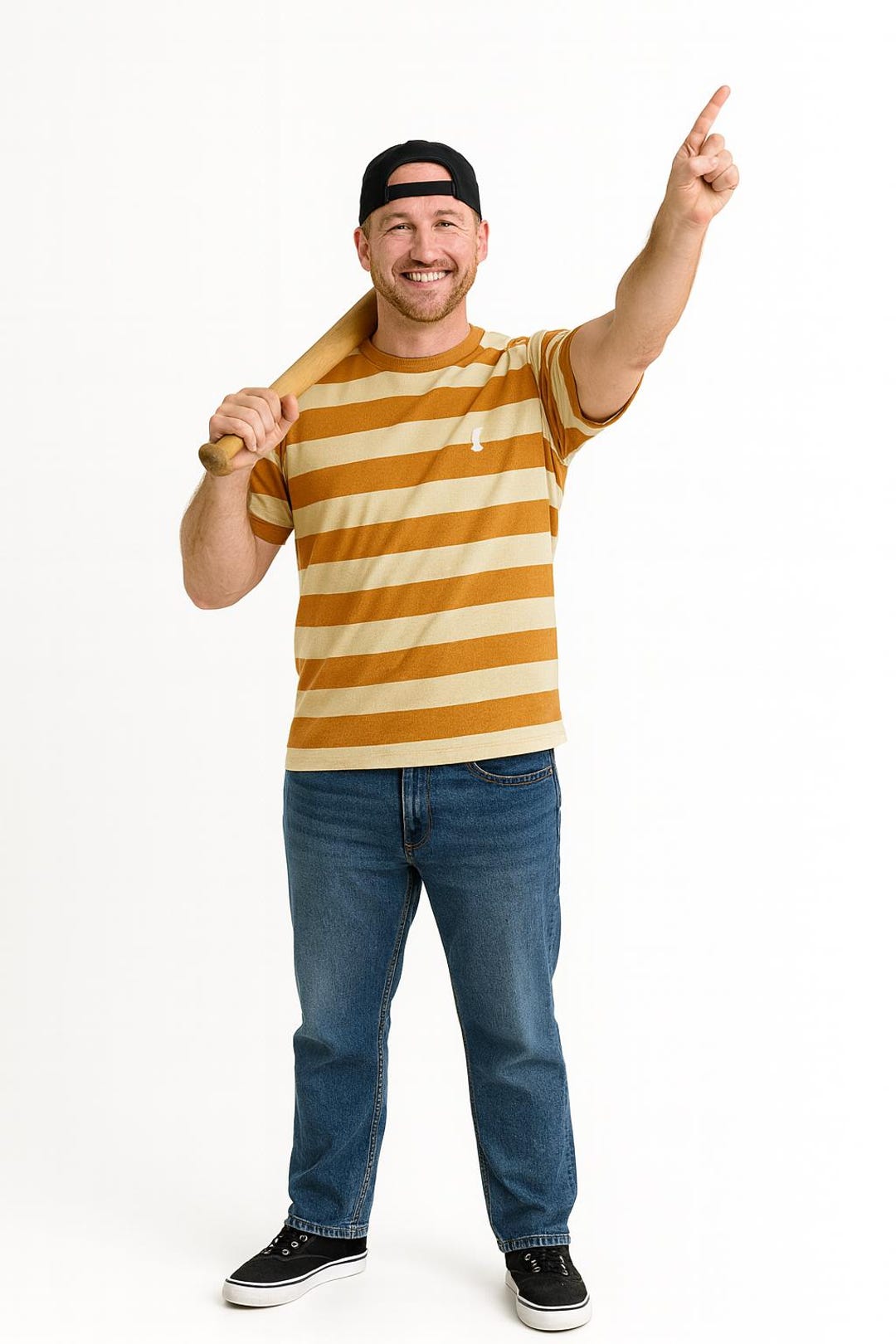 The Sandlot Hamilton Porter ADULT Orange Striped Baseball, Hambino Tee ...