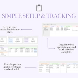 Digital Medical Organizer Doctor Appointment Tracker Medication Log ...