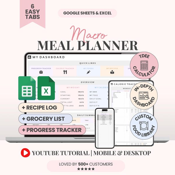 Excel Planner Cute - Etsy UK