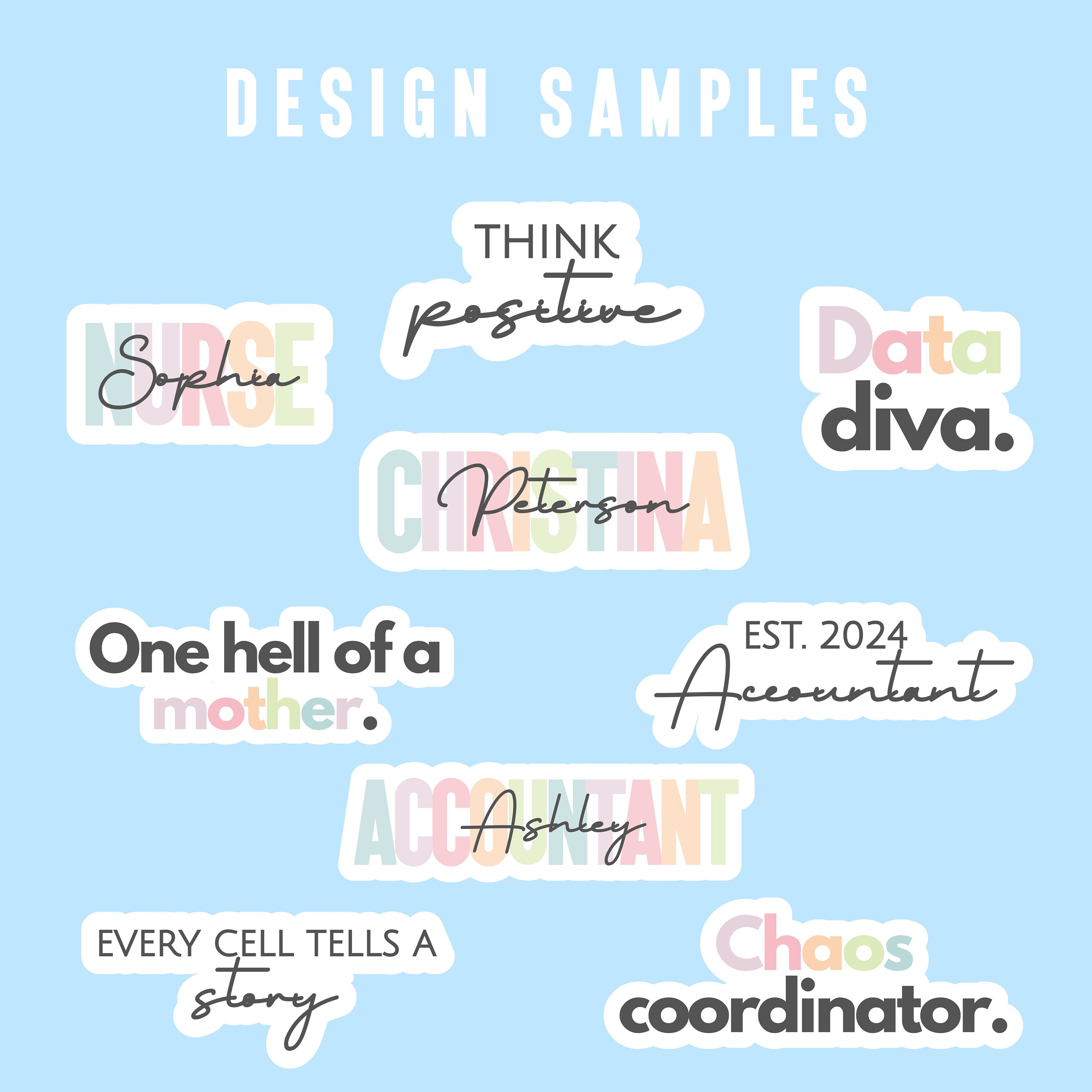 Custom Text Sticker Laptop Custom Sticker Notebook Custom Name Sticker ...